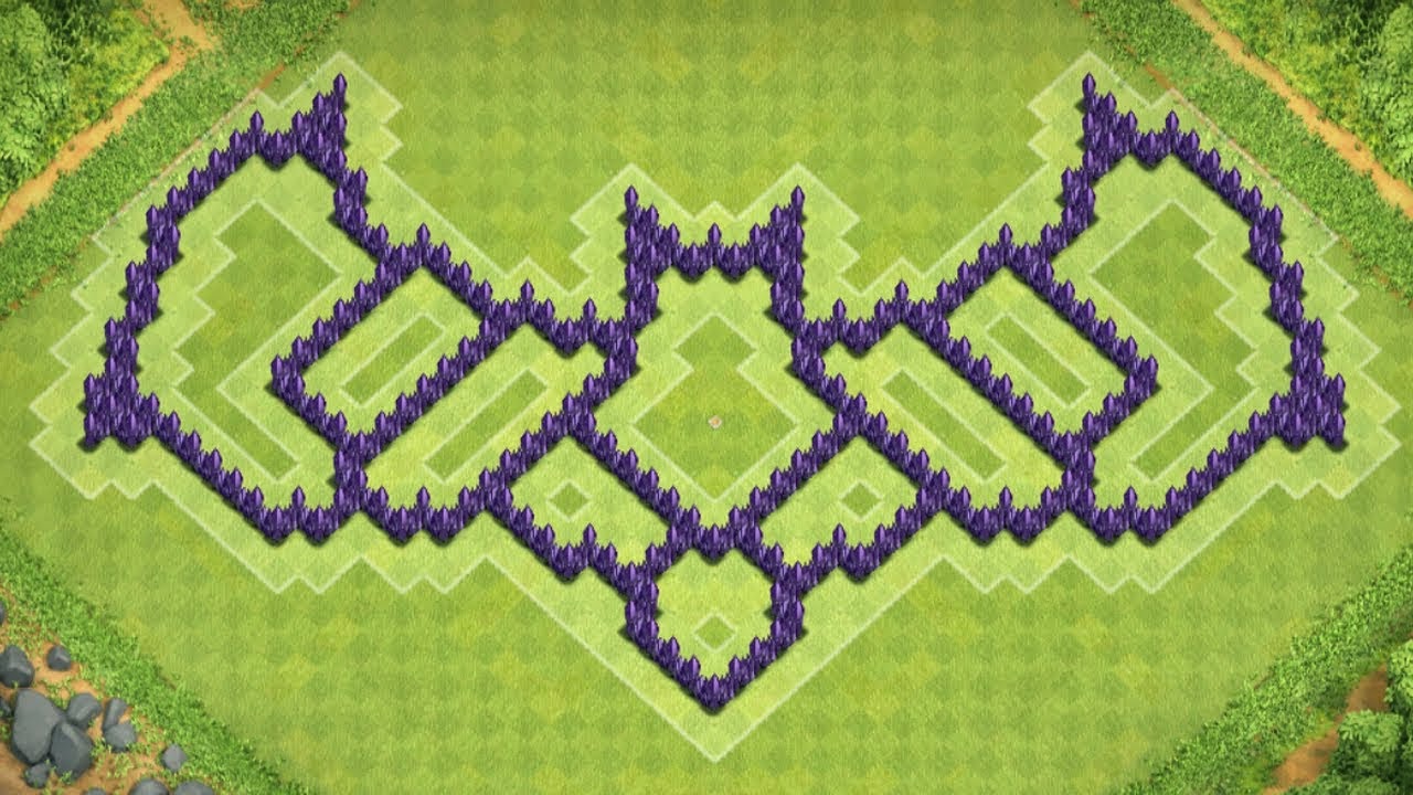 Town Hall 8 Batman Base Design + Speedbuild Video - COC Strategy